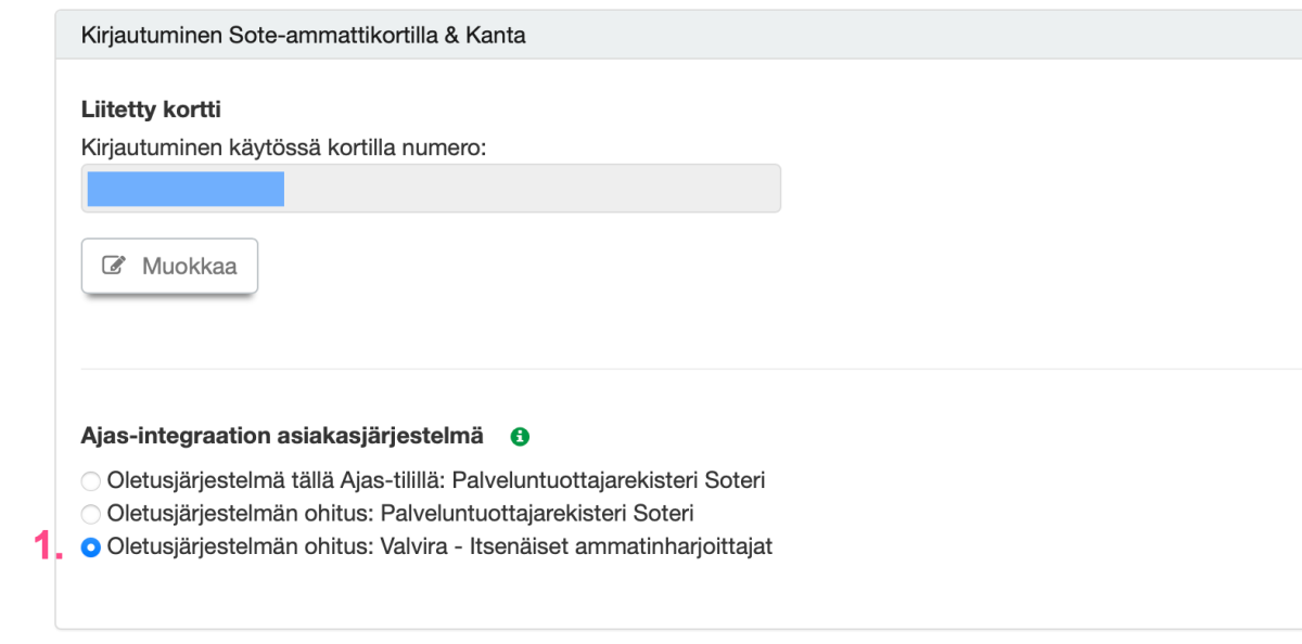 Valveri-rekisterin ja Soteri-rekisterin käyttö samalla Ajas-tilillä ...